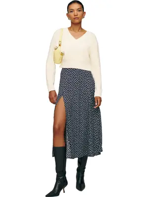 REFORMATION Zoe Midi Skirt Orbit