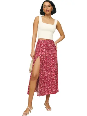 REFORMATION Petites Zoe Skirt Last Tango