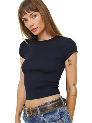 REFORMATION Muse T-shirt Blue