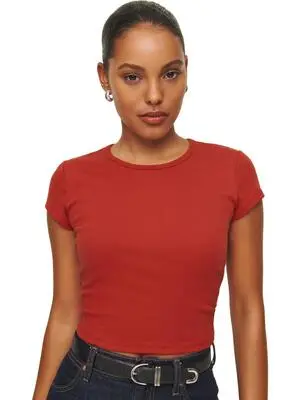 REFORMATION Muse T-Shirt Sundried Tomato