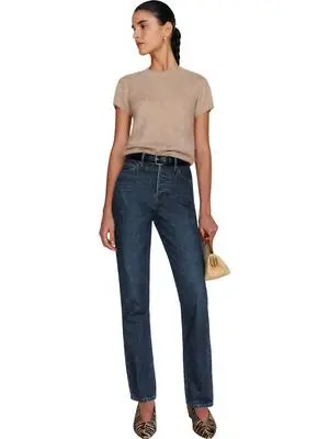 REFORMATION Cynthia High Rise Straight Jeans - Blue