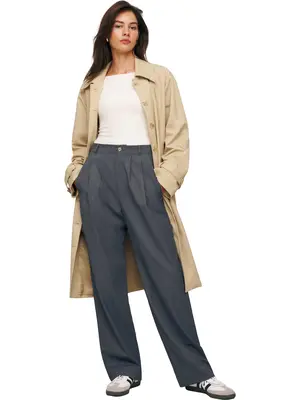 REFORMATION Mason Short Pant Charcoal