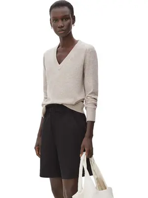 Everlane Cashmere V-Neck Sweater Canvas