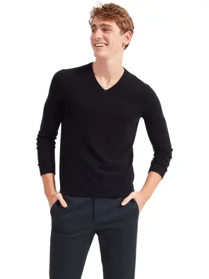 Everlane Cashmere V-Neck Sweater Dark Navy