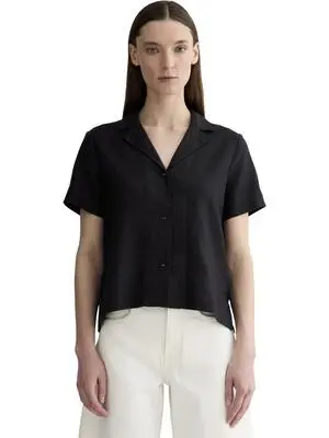 Everlane Linen Notch Shirt - Black