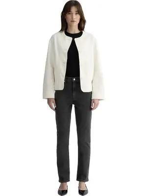 Everlane Original Cheeky Straight Leg Jean Washed Black
