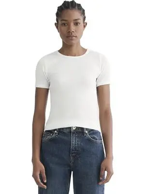 Everlane Luxe Rib Crew Neck T-shirt - White