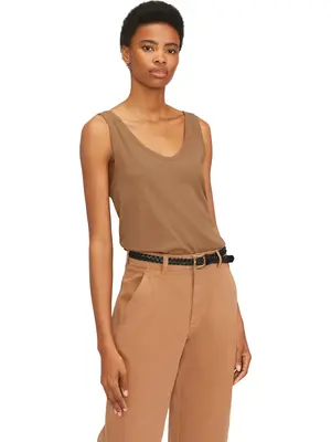 Everlane Air Cami Top Light Brown