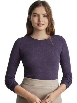 Everlane Luxe Rib Long-Sleeve Crew Neck T-Shirt Twilight