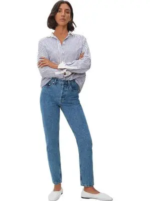 Everlane 90s Cheeky Japanese Denim Jean Medium Blue