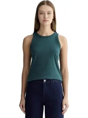 Everlane Essential Cotton Tank Top - Dark Sea
