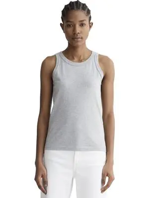 Everlane Essential Cotton Tank Top - Heathered Grey