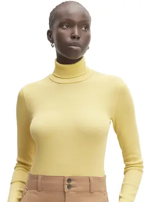 Everlane Luxe Ribbed Turtleneck Raffia