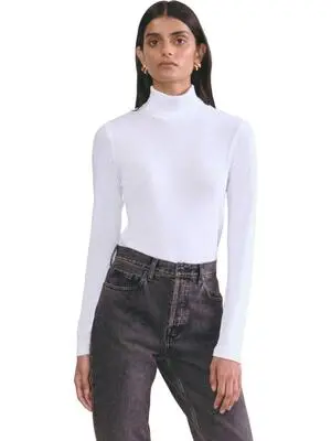 Everlane Luxe Ribbed Turtleneck - White