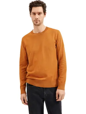Everlane Long Sleeve Crewneck Sweater Acorn