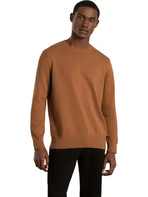 Everlane Long Sleeve Crewneck Sweater Adobe Brown