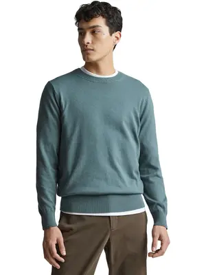 Everlane Long Sleeve Crewneck Sweater Green Balsam