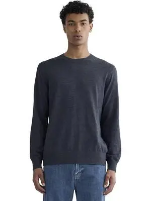 Everlane Long Sleeve Crewneck Sweater Heathered Ash