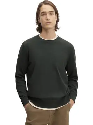 Everlane Long Sleeve Crewneck Sweater Scarab/black Twist
