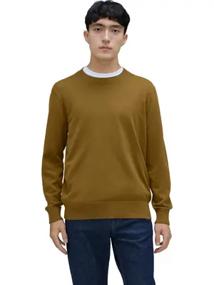 Everlane Long Sleeve Crewneck Sweater Tapenade