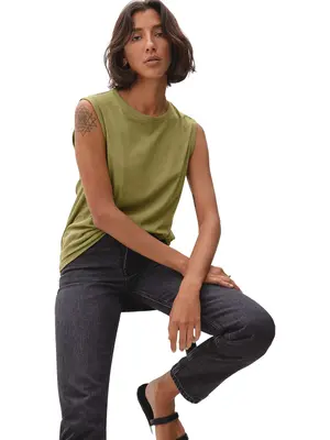Everlane Everlane Air Muscle Tank Moss