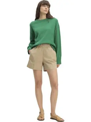 Everlane Relaxed Cotton Twill Short Khaki