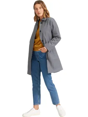 Everlane Mac Coat In Cotton Blue