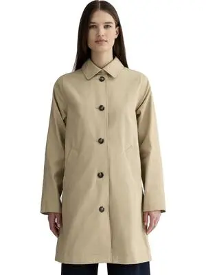 Everlane Mac Coat In Cotton - Cornstalk