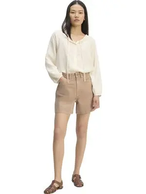 Everlane A-Line Denim Short Neutral Chanterelle