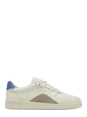 Everlane Leather Court Sneakers - Canvas Tan/bluebell/trench Coat