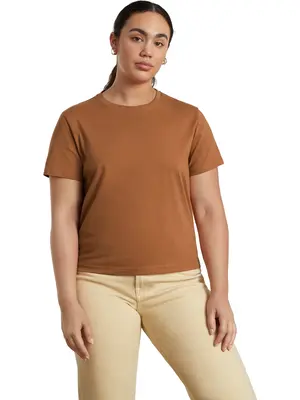 Everlane Everlane Box-Cut T-Shirt In Essential Cotton Adobe Brown