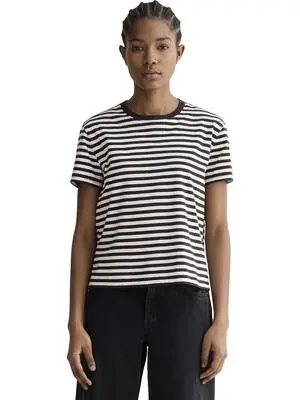 Everlane Box-cut Essential Cotton T-shirt - Black/bone