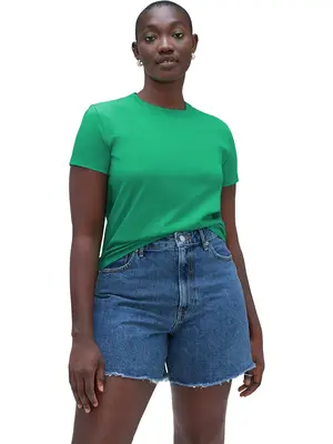Everlane Everlane Box-Cut T-Shirt In Essential Cotton Bright Jade