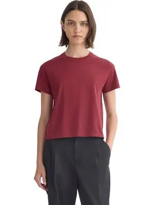 Everlane Essential Cotton Box-cut T-shirt - Cabernet
