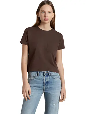 Everlane Everlane Box-Cut T-Shirt In Essential Cotton Coffee