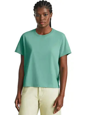 Everlane Everlane Box-Cut T-Shirt In Essential Cotton Jade