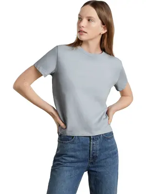 Everlane Everlane Box-Cut T-Shirt In Essential Cotton Sky