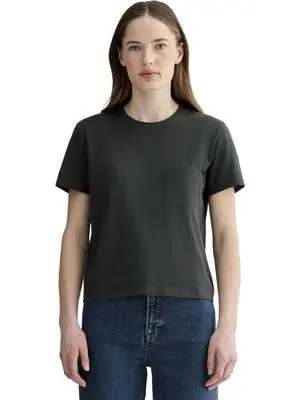 Everlane Box-cut Essential Cotton T-shirt - Washed Black