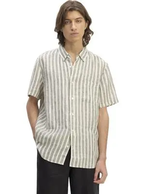 Everlane EVERLANE Classic Short-Sleeve Shirt Bone/black