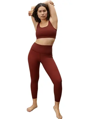 Everlane Everlane Perform Legging Maroon Grid