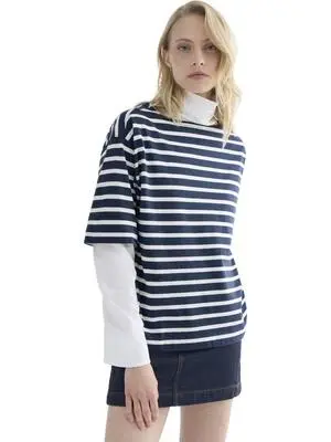 Everlane Mariner T-shirt - Navy/bone