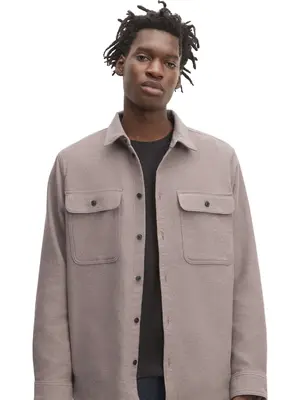Everlane Heavyweight Overshirt Heathered Brown