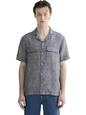 Everlane Resort Shirt, Linen Size - Navy Chambray