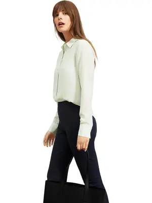 Everlane Everlane Washable Silk Shirt Mint