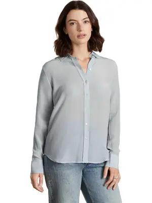 Everlane Everlane Washable Silk Shirt Sky