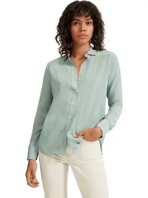 Everlane Everlane Washable Silk Shirt Spearmint