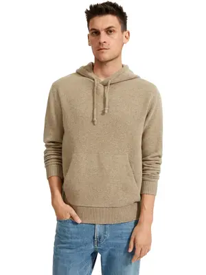 Everlane Felted Merino Hoodie Camel