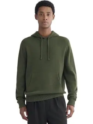Everlane Felted Merino Wool Hoodie - Dark Forest
