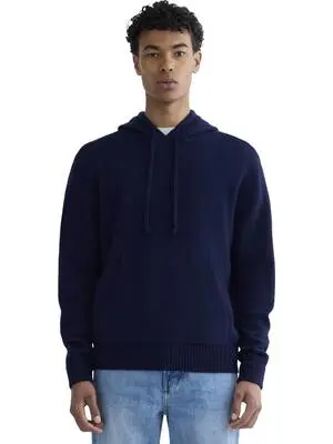 Everlane Felted Merino Hoodie Deep Navy