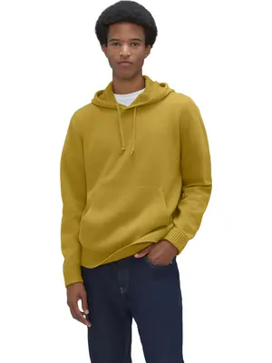 Everlane Felted Merino Hoodie Golden Palm
